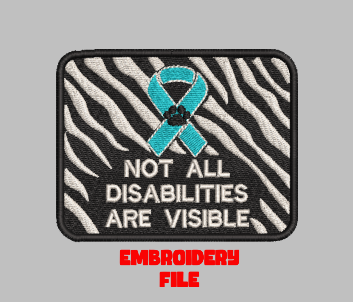 Ehlers-Danlos (EDS) & Invisible Disability Embroidery File | ITH Patch ...