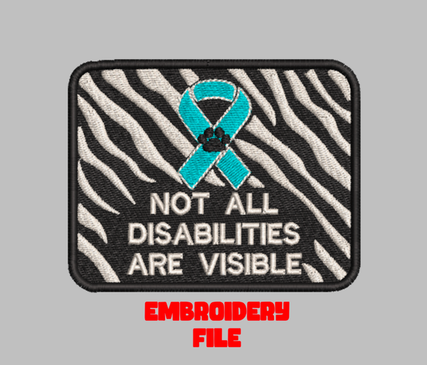 Ehlers-Danlos (EDS) & Invisible Disability Embroidery File | ITH Patch ...