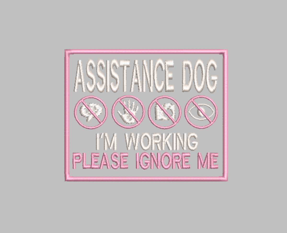 "Assistance Dog working with symbols" Embroidery File (Digital Only ...