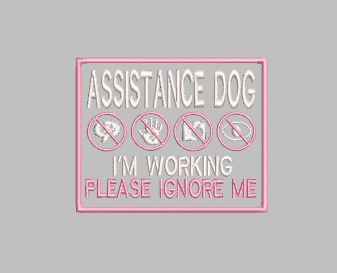 "Assistance Dog working with symbols" Embroidery File (Digital Only ...